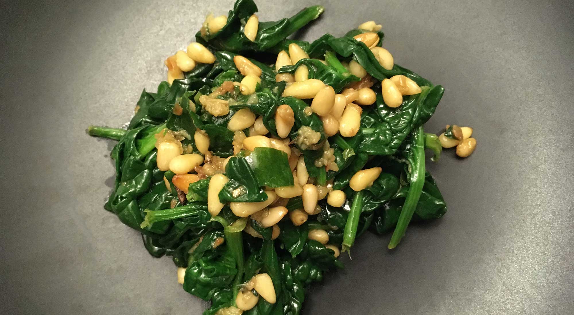 Sauteed Spinach with Pine Nuts | This Is Robyn